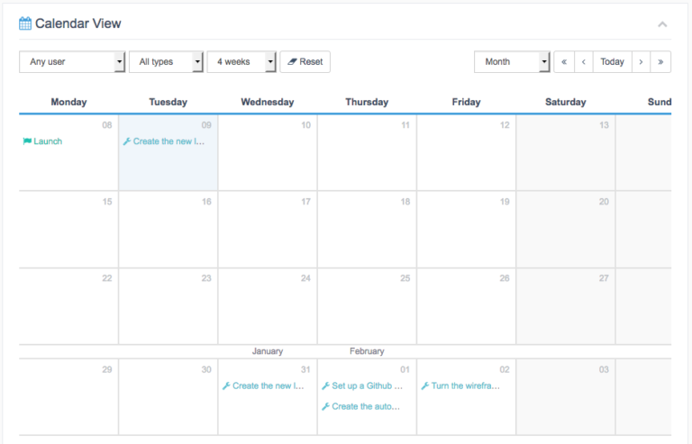 How to Display Your Project Schedule in WordPress - UpStream