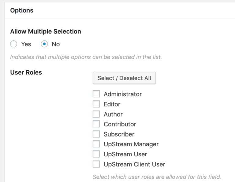 The Field Types Available With Custom Fields – UpStream