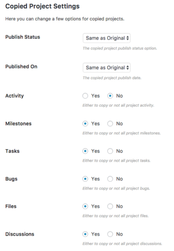 The Copy Project Extension for the UpStream WordPress Plugin